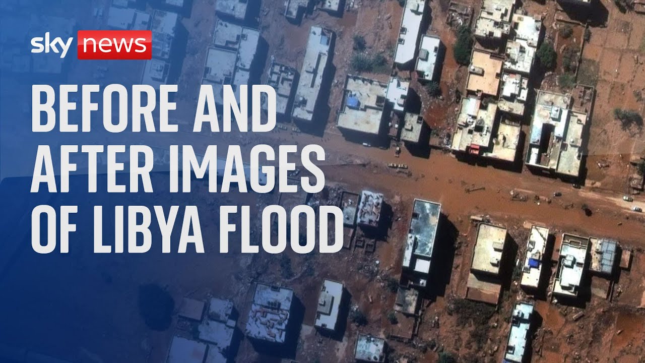 Libya floods: Before and after satellite images - YouTube