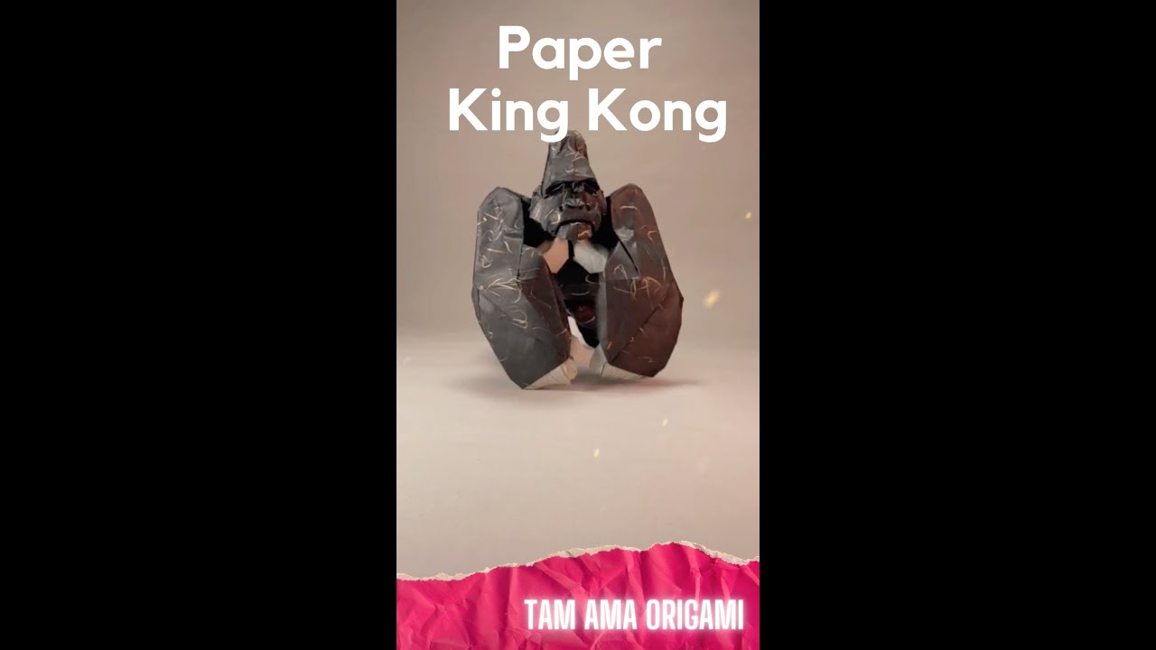 Paper King Kong: Origami King Kong 3D - YouTube