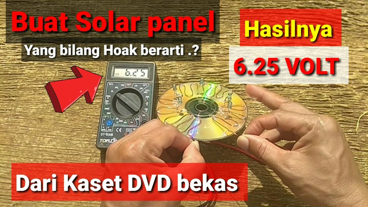 Membuat Solar Panel Dari Kaset Dvd Bekas Dan Kawat Tembaga Wajib Di