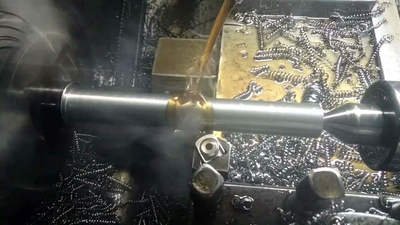 Proses membuat ulir baut M20 | mesin bubut - YouTube