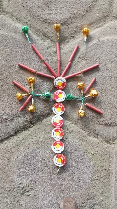 lighting the fuse of the top firecracker, the dino egg, the small firecracker #shorts # ...