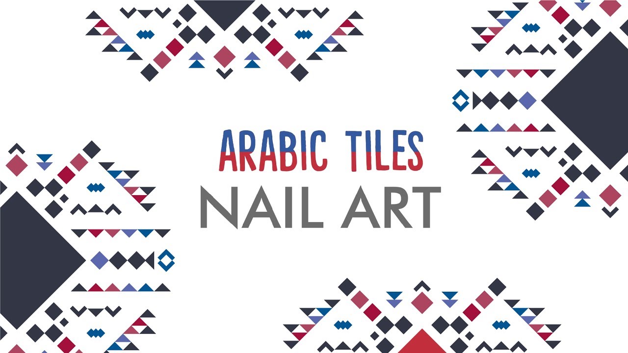 Nail art Arabic tiles: step by step (tutorial) - YouTube