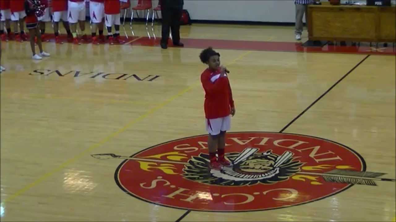 Maiden Ashley Pollock Performs National Anthem - YouTube