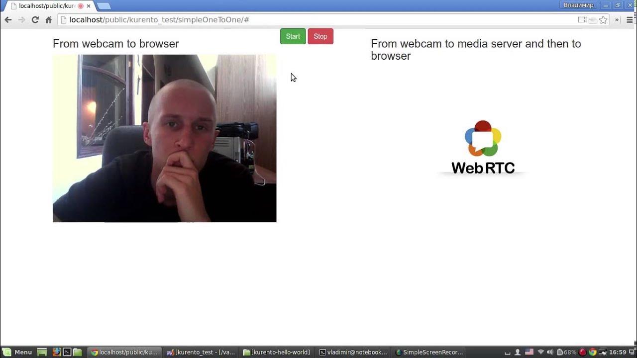 SImple Kurento WebRTC demo - YouTube