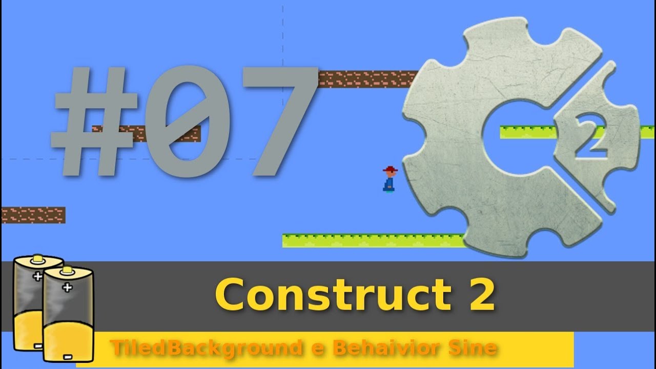 #07 Scirra Construct 2 - Games Plataforma, TiledBackground e Behavior Sine - YouTube