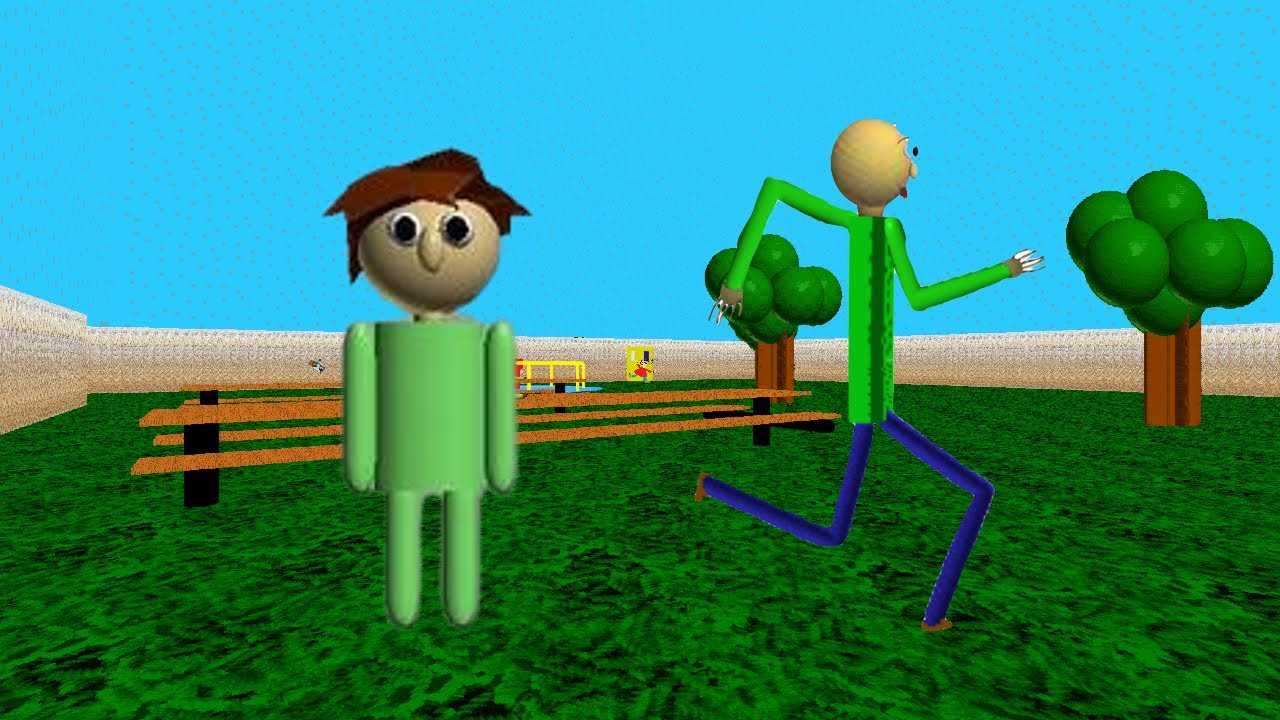 Baldi's Basics But Me And Baldi Run Very Fast! - YouTube