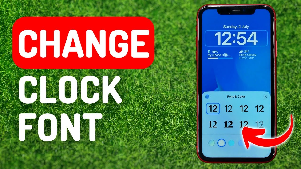 How to Change Clock Font on iPhone Lock Screen - Full Guide - YouTube
