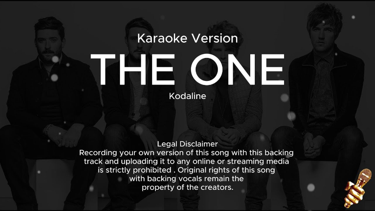 Kodaline - The One (Karaoke Version) - YouTube