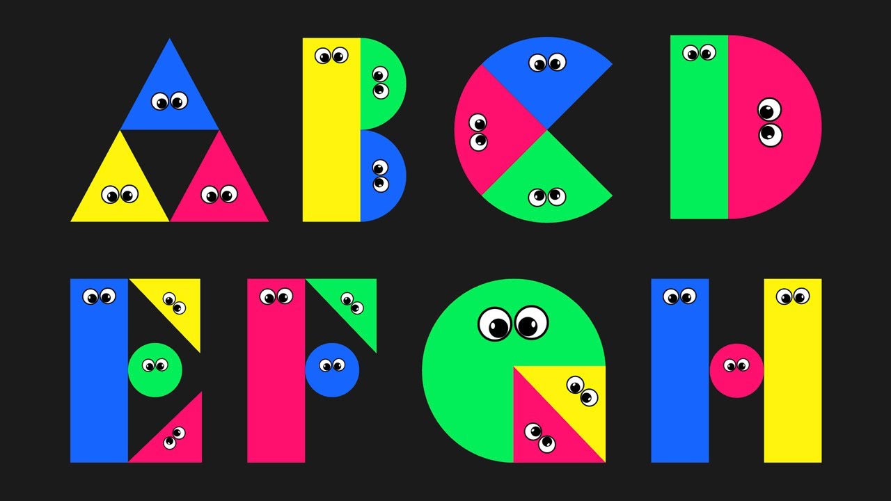 Shapes ABC Song | A–Z Uppercase Letters Built from Shapes | Calm Group ...