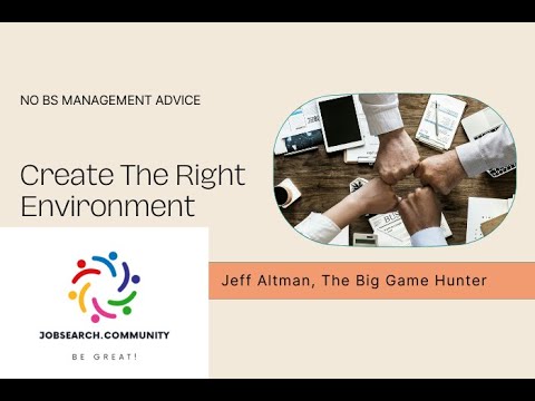 Create The Right Environment - YouTube