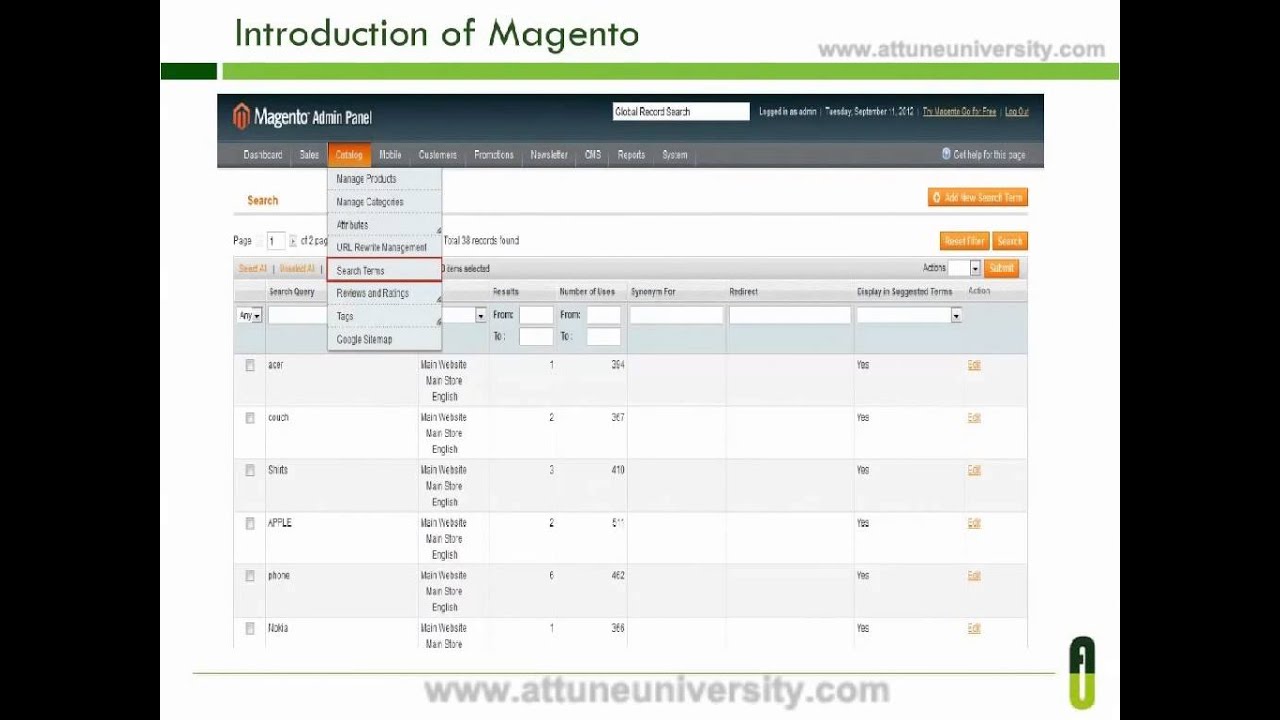 Magento eCommerce Online Tutorial - YouTube