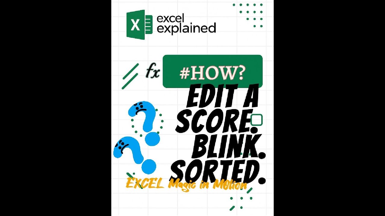 Manual Input, Automatic Ranking - Excel VBA in action! - YouTube