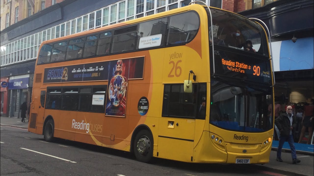 Reading Buses Enviro400 205 (SN60 EDF) On Route 90 To Reading - YouTube