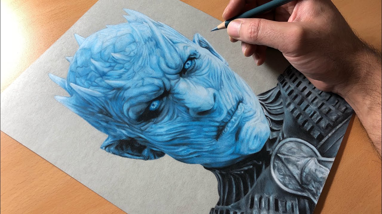Drawing Night King - Game of Thrones - Time-lapse | Artology - YouTube