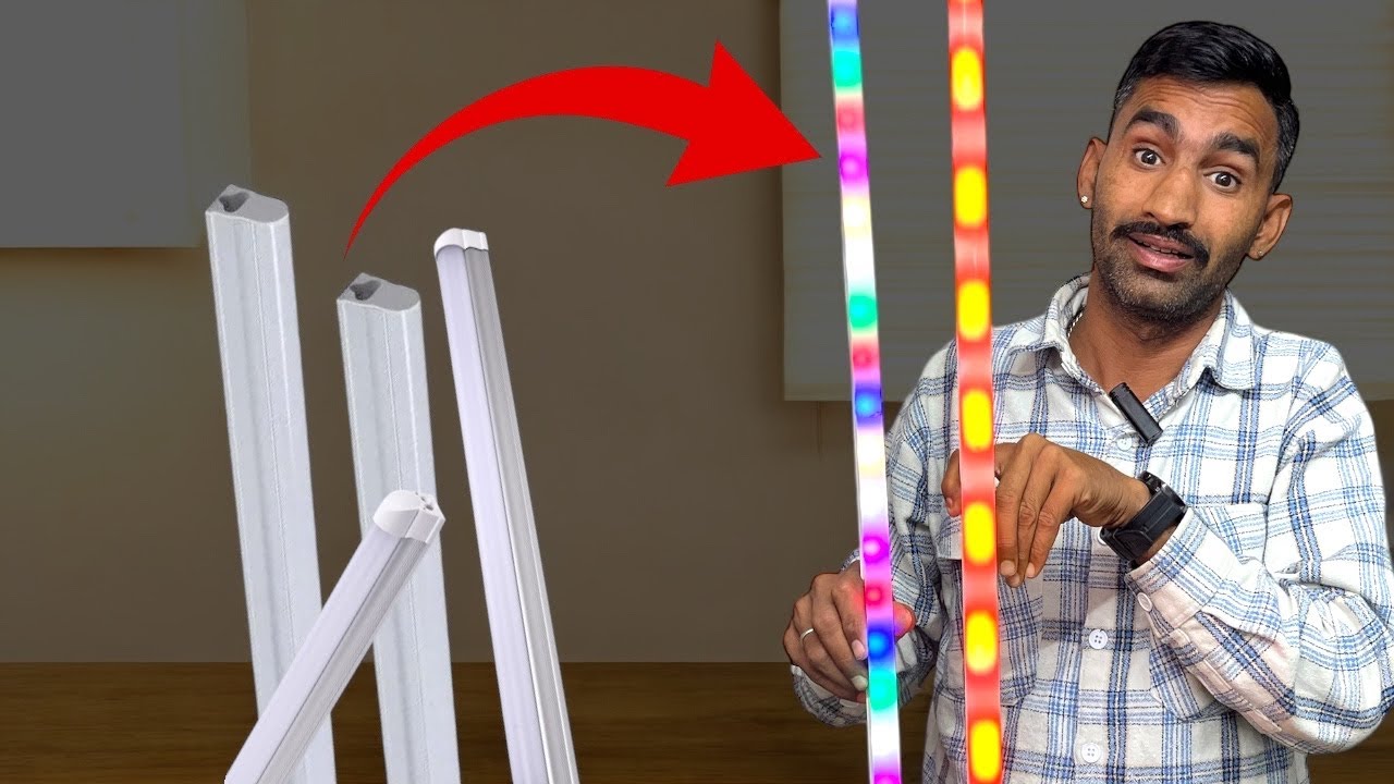 पुरानी ट्यूब लाइट से बनाई कलर LED लाइट | DIY Color Light | Old Tube ...