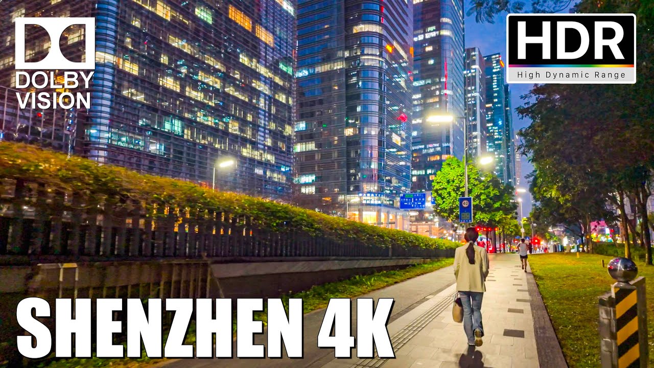 Shenzhen, China 4K HDR｜Walking in Asia's most modern city at night ...