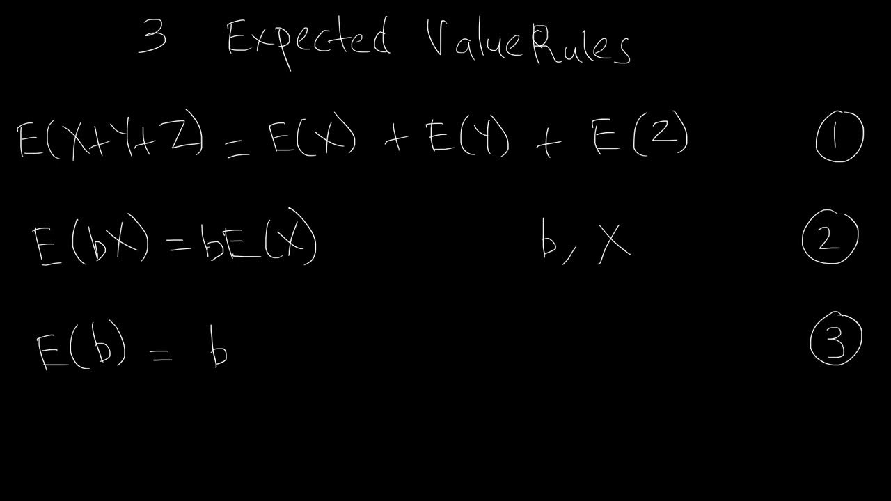 3 Expected Value Rules - Doughterty Review Chapter-Econometrics - YouTube