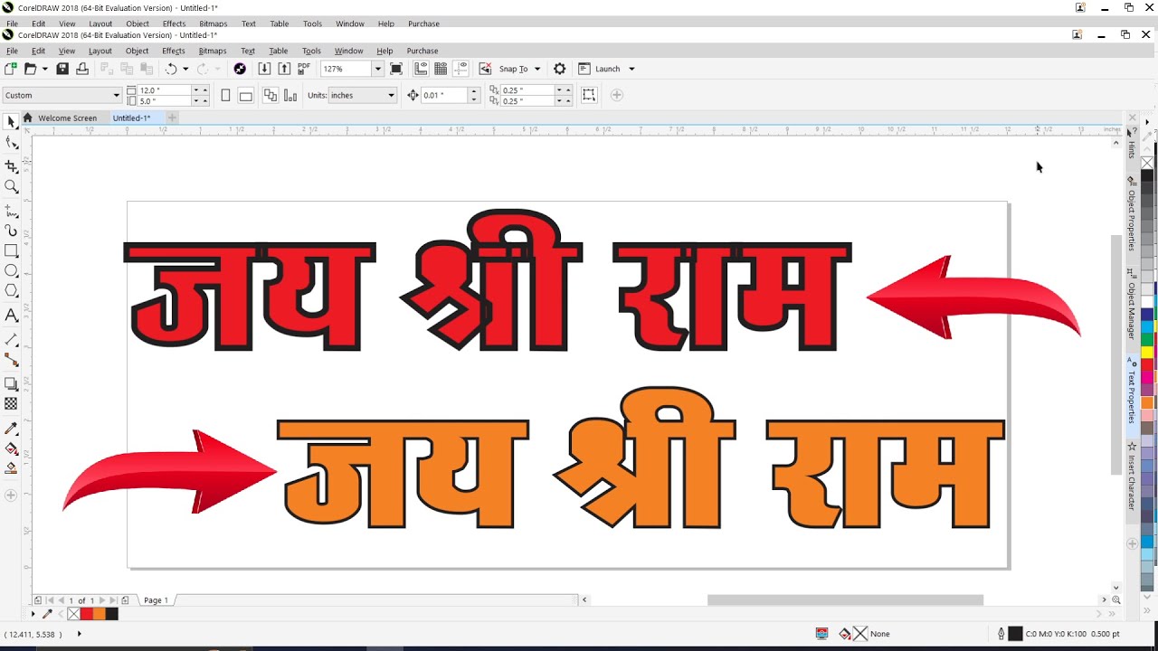 Coreldraw me Hindi Font Outline Kaise Sahi kare | Outline Problems ...