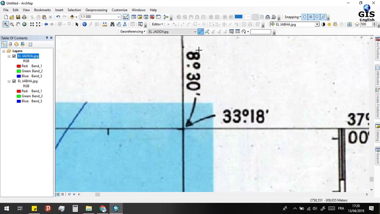 How to Quickly georeferencing maps using ArcGIS 3 maps in 5 mint - YouTube