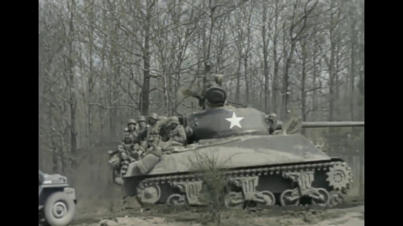 4th Armored Division in Germany April 1945 - Colorized WWII Combat ...