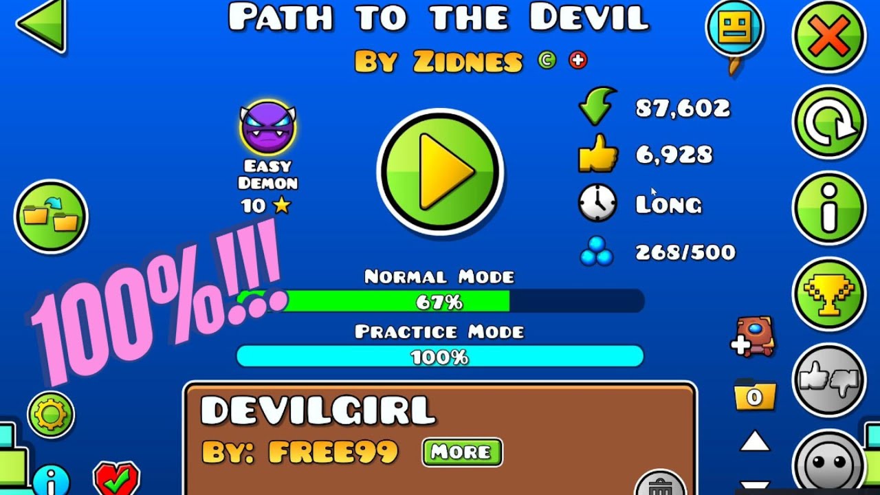 Level PATH TO THE DEVIL - Geometry Dash 2.2 (Level 100% COMPLETE) - YouTube