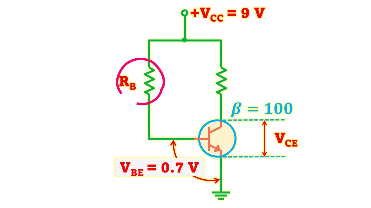 Calculations for Voltage Across Base Resistor in Base Biased Transistor ...
