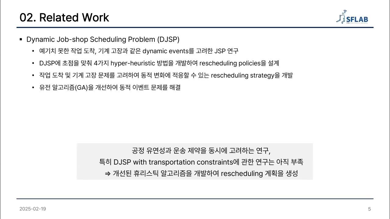[Paper Review] Joint optimization for dynamic flexible job-shop ...