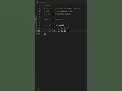 Konwersja DataFrame do Markdown w #pandas #python #datascience - YouTube