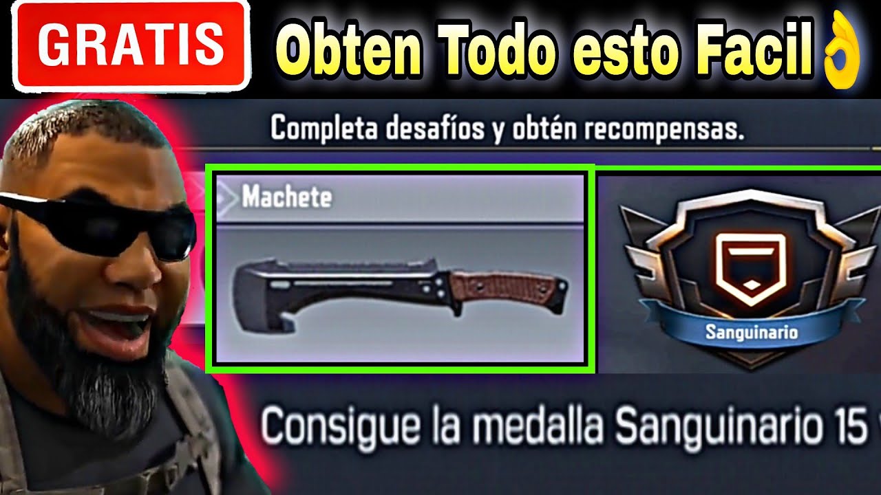 COMO CONSEGUIR EL MACHETE GRATIS | CONSEGUIR MEDALLA SANGUINARIO COD ...