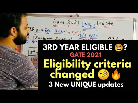 GATE 2021 Eligibility Criteria Changed || New Streams in GATE 2021 ...