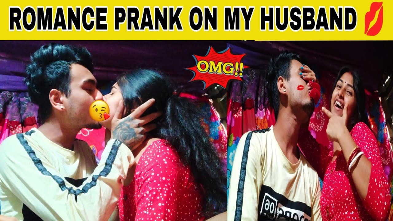 ROMANCE PRANK ON MY HUSBAND | KISS 💋 PRANK ON MY WIFE || SHE GONE ...