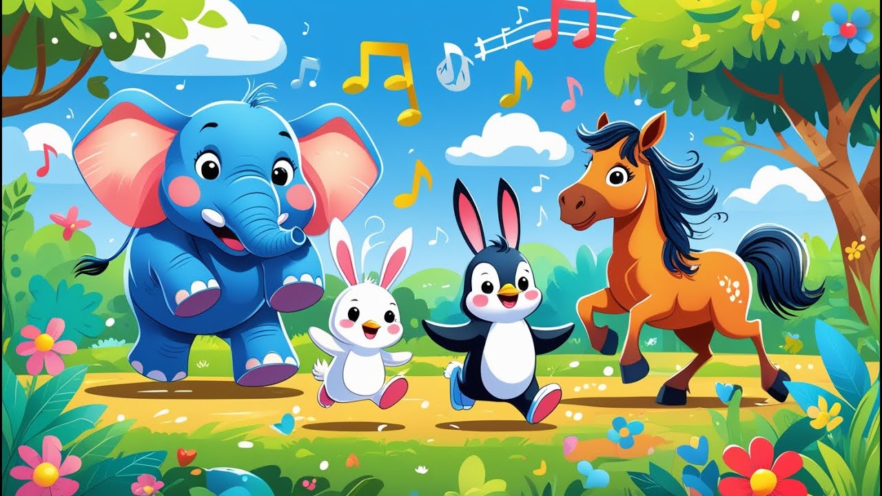 Guess the animal, 1, 2, 3 | Wild Animals | Fun Animal Movement Song for ...