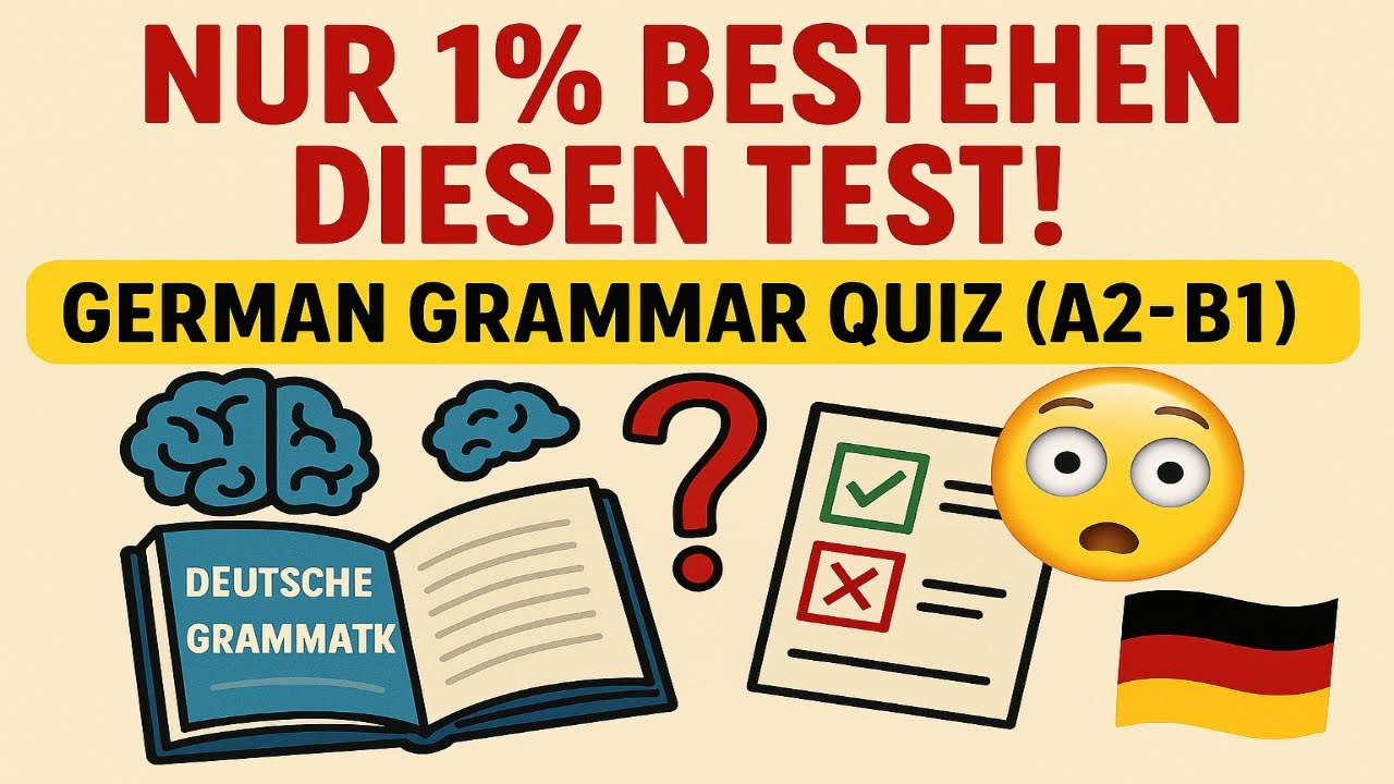 German Grammar Quiz (A2–B1) 🇩🇪 | Nur 1% bestehen diesen Test! - YouTube