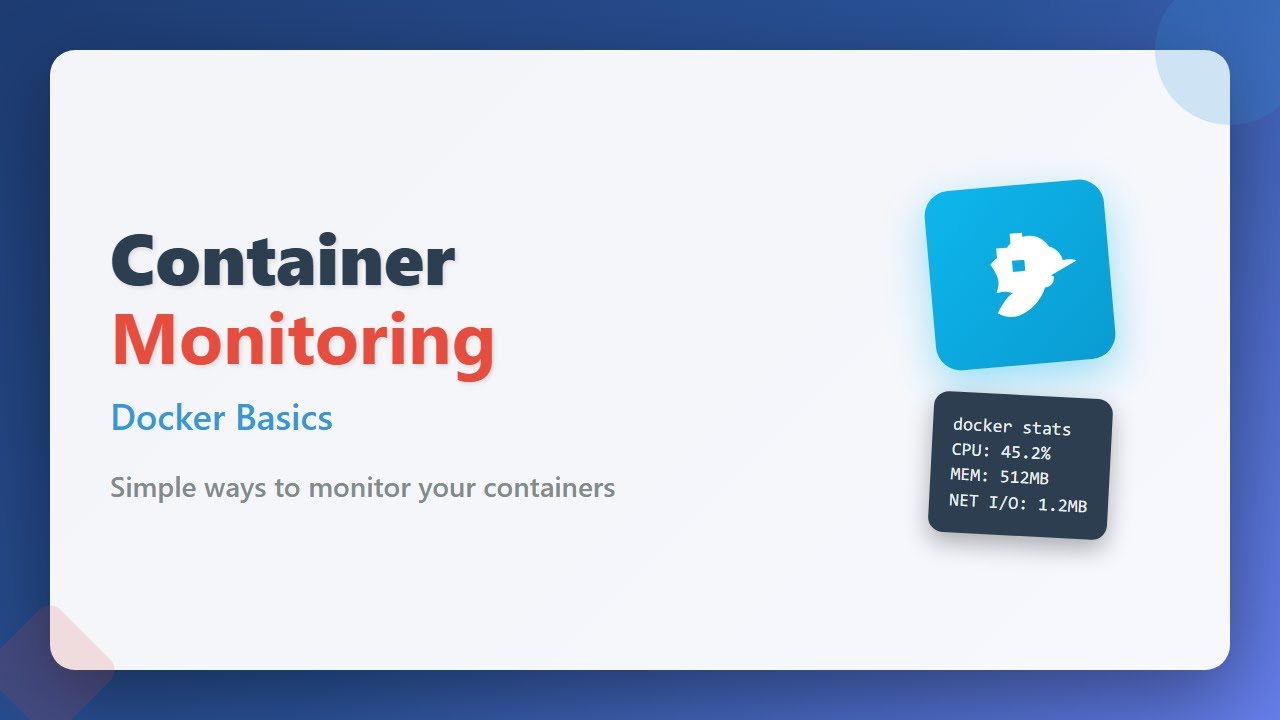 🐳 Docker Container Monitoring Basics: Simple Tools & Techniques for ...