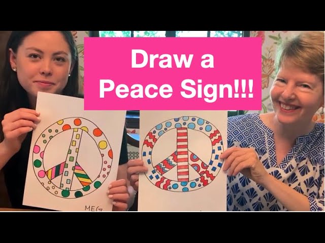 How To Draw Peace Sign Cool Things To Draw Youtube