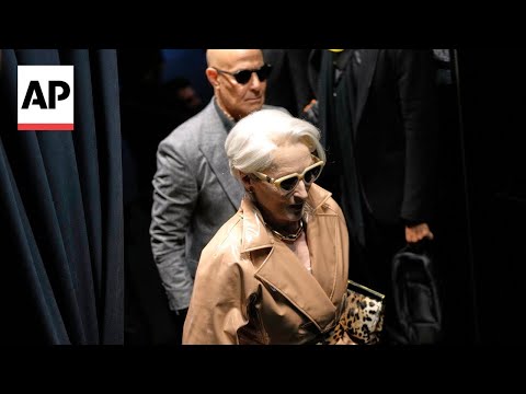 Meryl Streep and Stanley Tucci film 'The Devil Wears Prada' sequel at fashion show