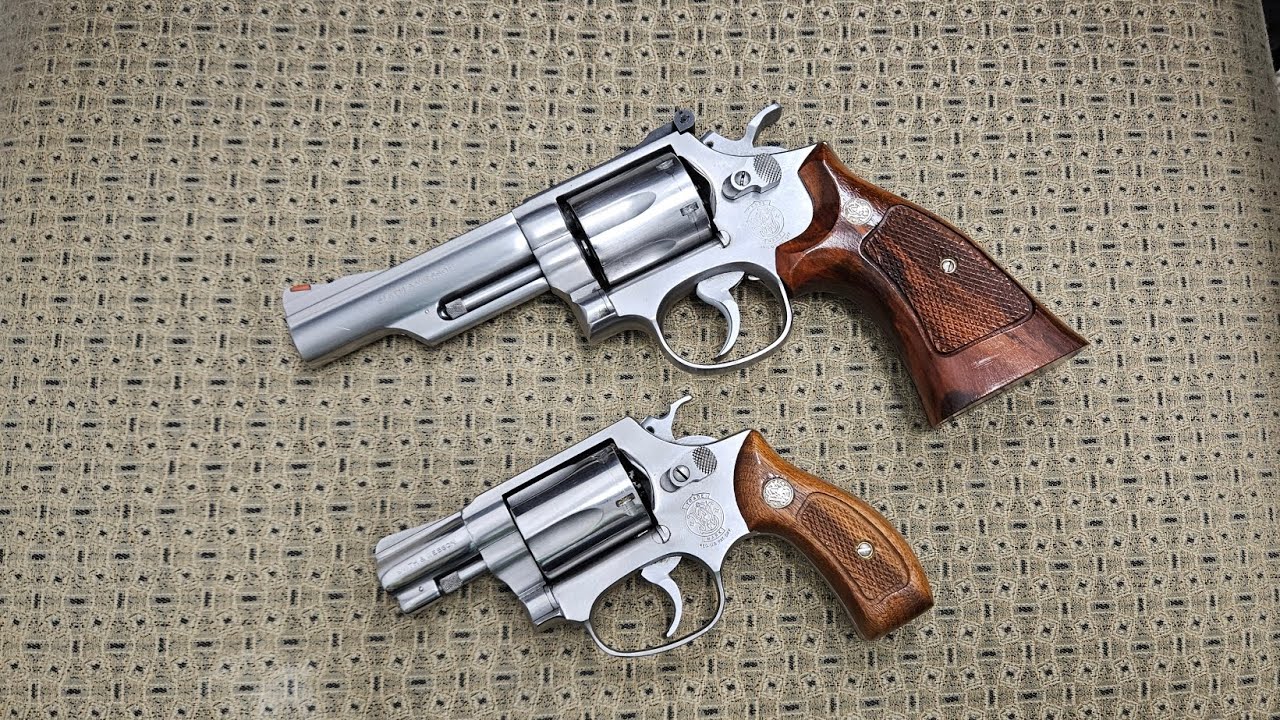 Smith & Wesson 357mag. vs. 38spl Revolver comparison. - YouTube