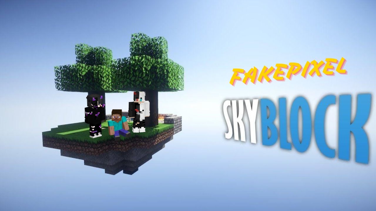 FakePixel skyblock expanding the island with my friends and a new ...