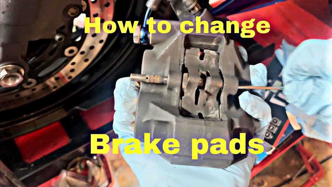 How to change brake pads on a Yamaha R1 - YouTube