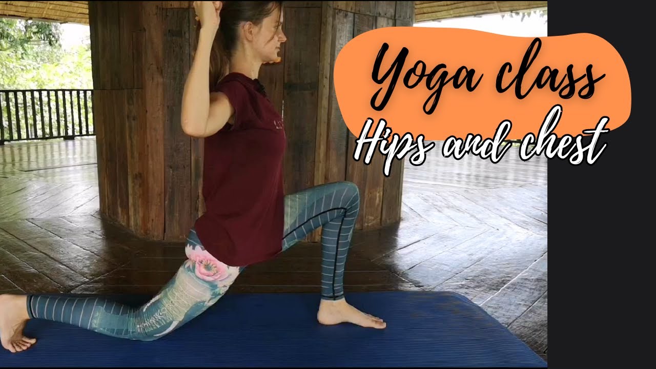 Simple Yoga for hip and chest opening with Tejasvinii - YouTube