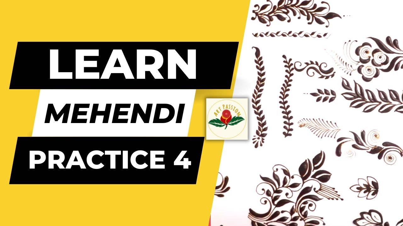 Mehndi class practice 4| Gulf elements in mehendi | Learn henna from ...