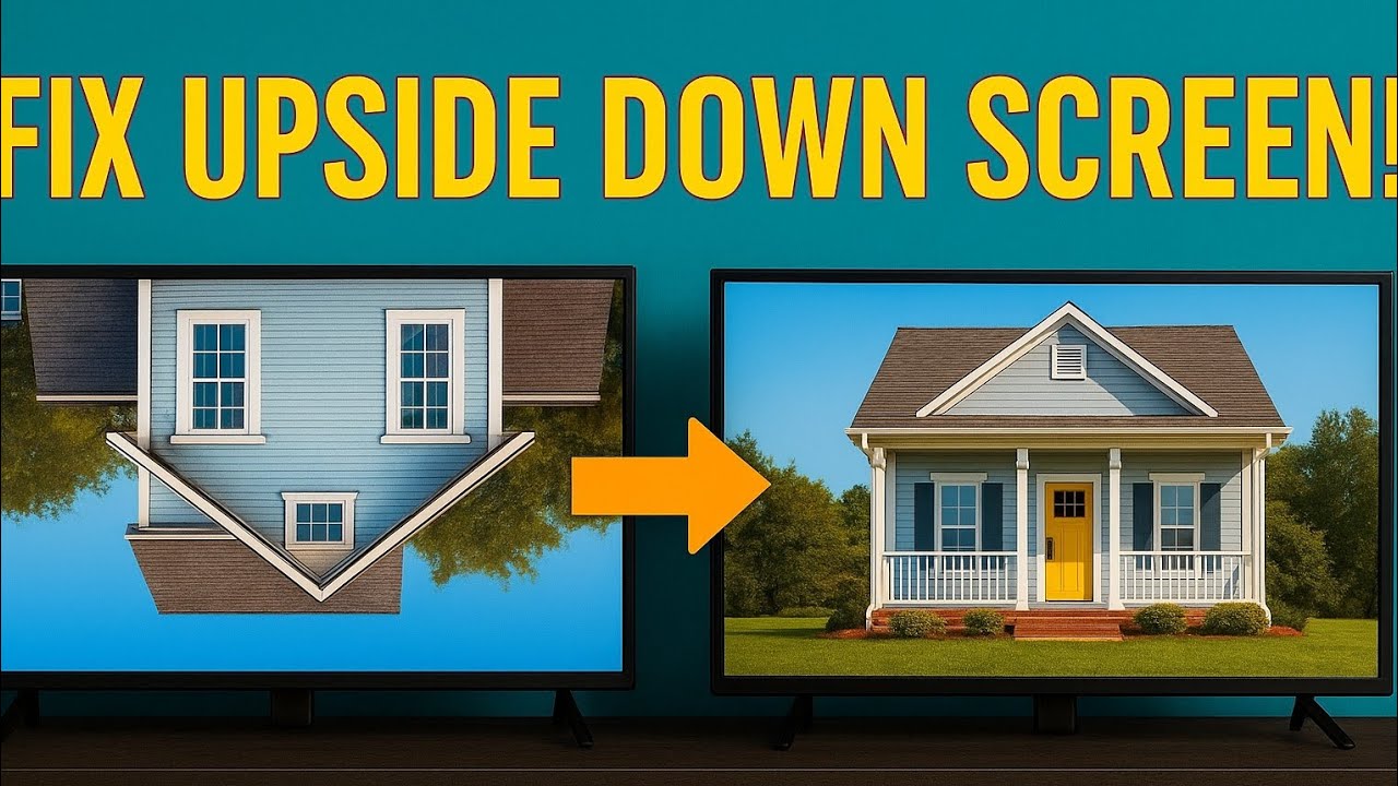 How to Reverse Upside Down Display on CV LED TV | Easy Image Flip Fix ...