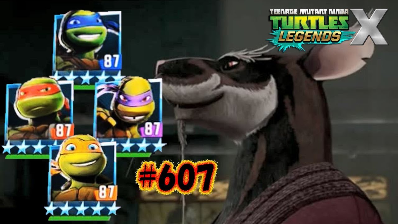 TMNT Legends (Lv87) - Best Turtle Team Go Lv87 Vs Sensei Splinter #607 ...