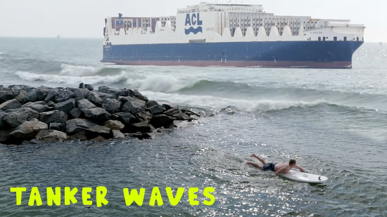 Tanker Wave Surfing in Virginia Beach - YouTube