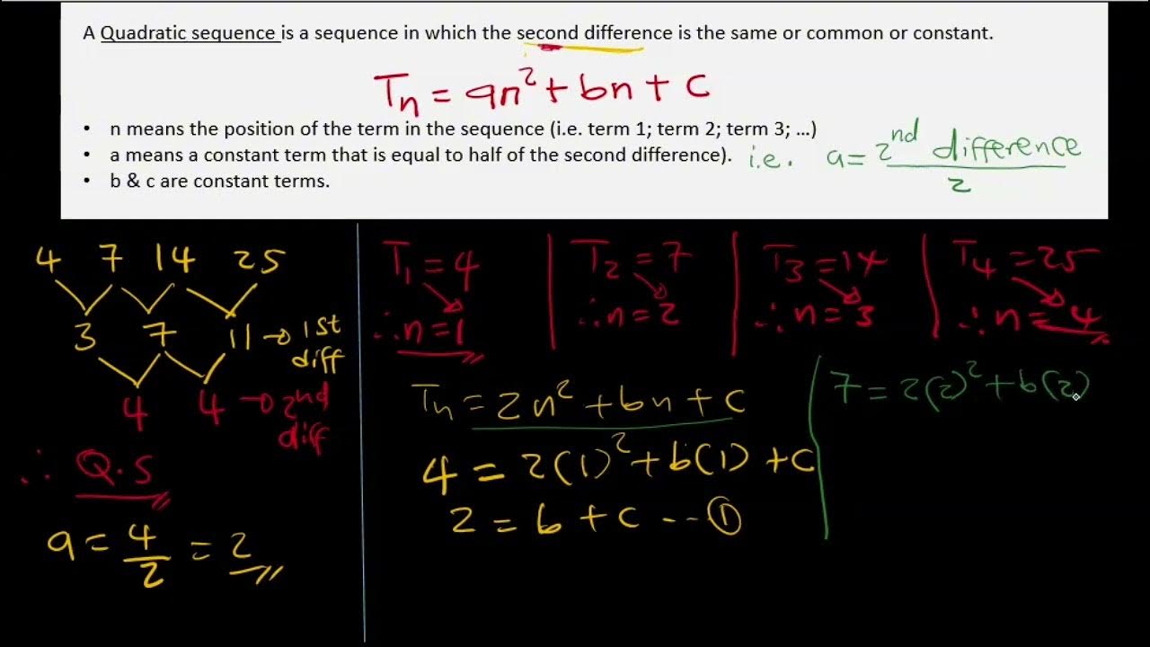 Number Pattern part 1 - How to solve Quadratic Sequence problems_ Grade ...