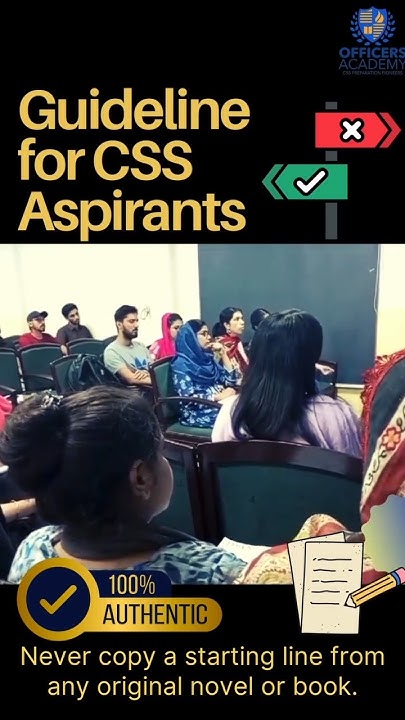 IMPORTANT GUIDELINES FOR CSS ASPIRANTS | OFFICERS ACADEMY #css #pakistan #guidance #tips # ...