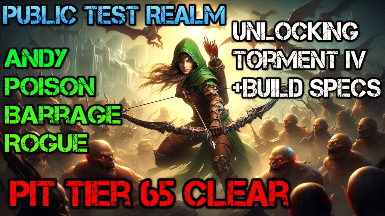 Diablo 4 - Season 6 PTR - Pit Tier 65 Clear - Poison Andy Barrage Rogue ...