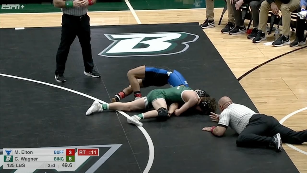 125lbs Carson Wagner (Binghamton) vs Max Elton (Buffalo) - YouTube
