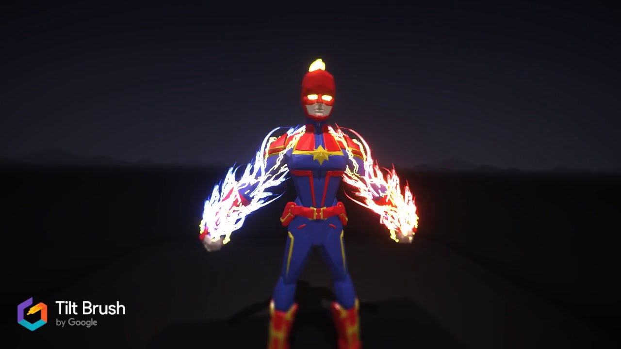 VR Painting Captain Marvel playing Beat Saber - YouTube