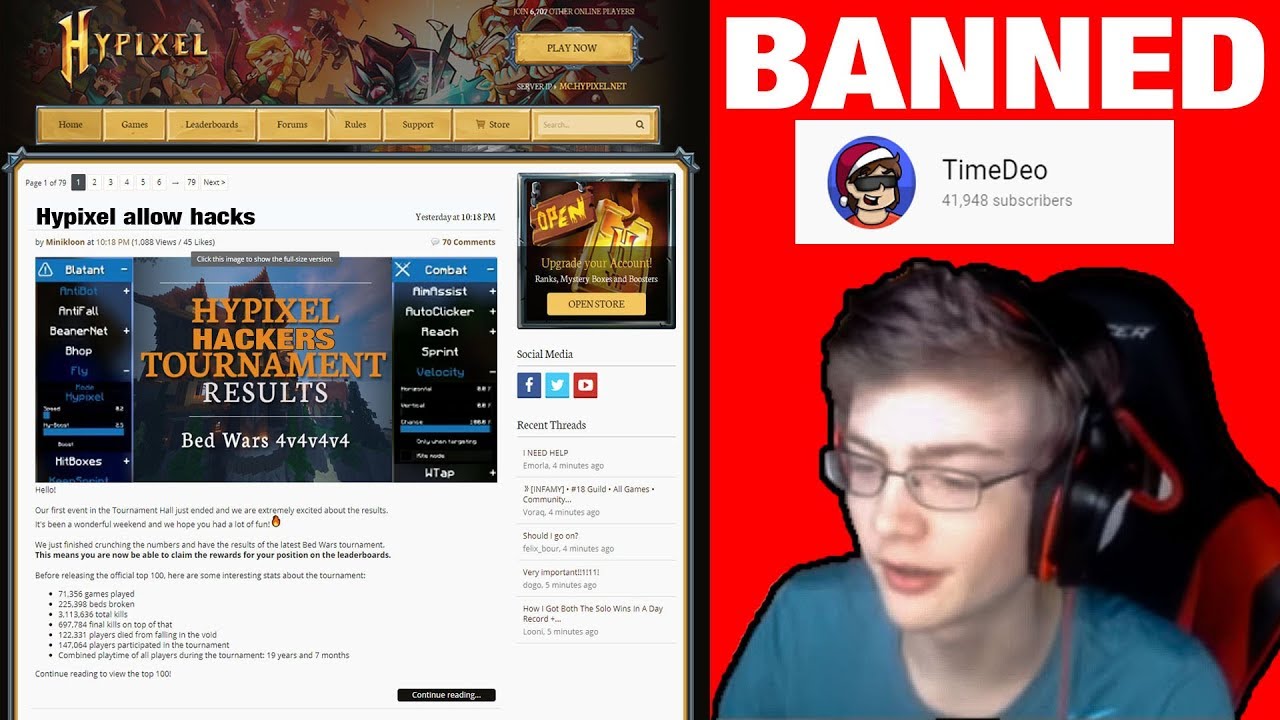 Hypixel ALLOW HACKS NOW [Timedeo Boosting Bedwars] - YouTube